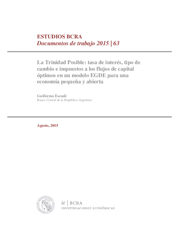 (PDF) The Possible Trinity: Optimal Interest Rate, Exchange Rate, and ...