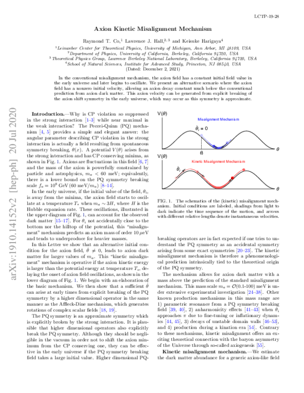 (PDF) Kinetic Misalignment Mechanism