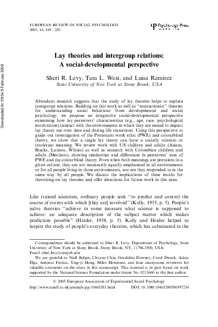 (PDF) A social-developmental perspective