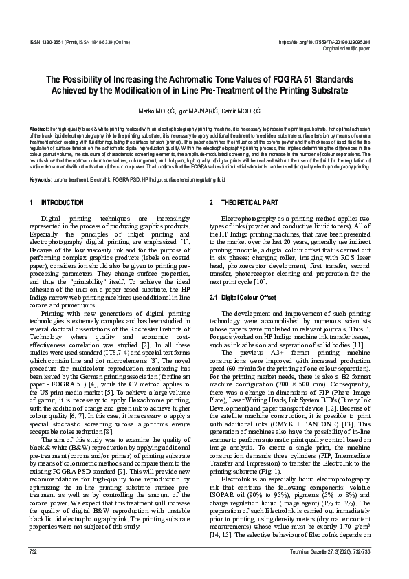 (PDF) The Possibility of Increasing the Achromatic Tone Values of FOGRA ...