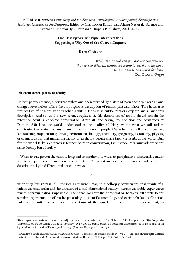 (PDF) One Description, Multiple Interpretations: Suggesting a Way Out ...