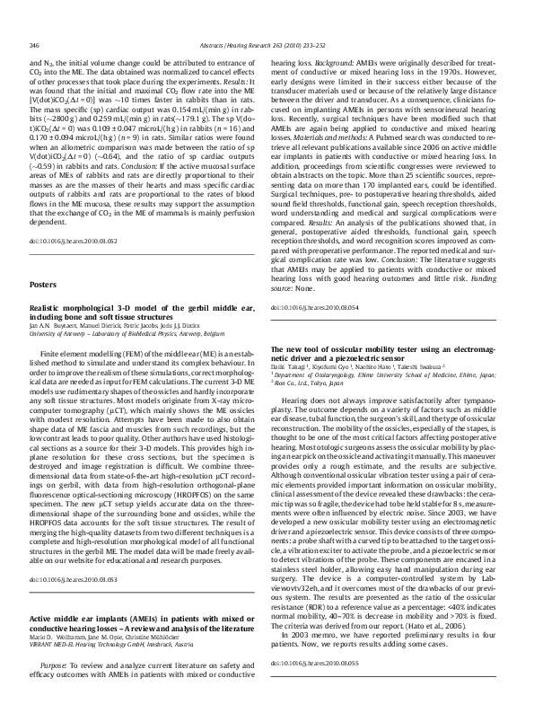 (PDF) Realistic morphological 3-D model of the gerbil middle ear ...