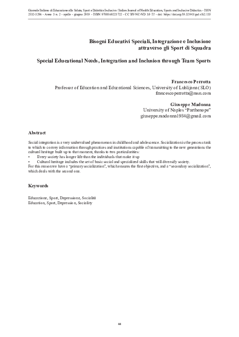 (PDF) Special Educational Needs, Integration and Inclusion Through Team ...