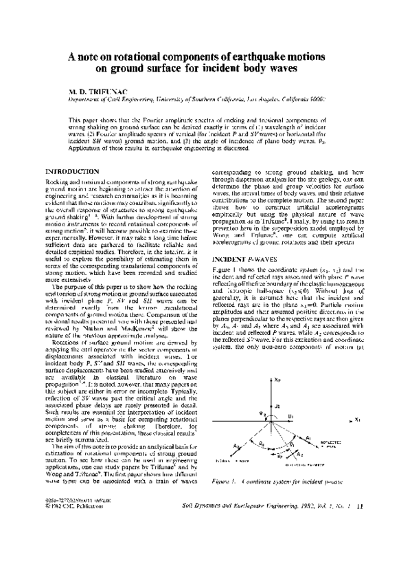 (PDF) A note on rotational components of earthquake motions on ground ...
