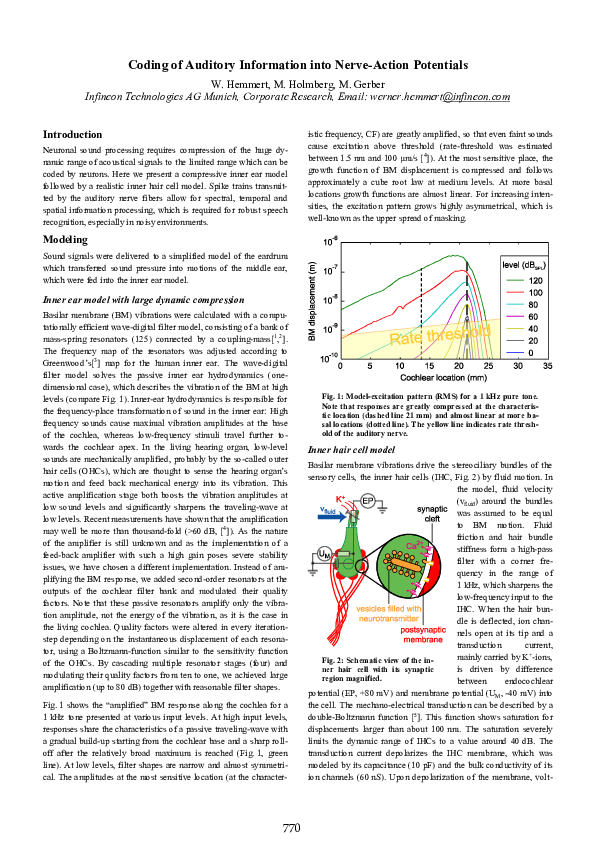 (PDF) Coding of Auditory Information into Nerve-Action Potentials