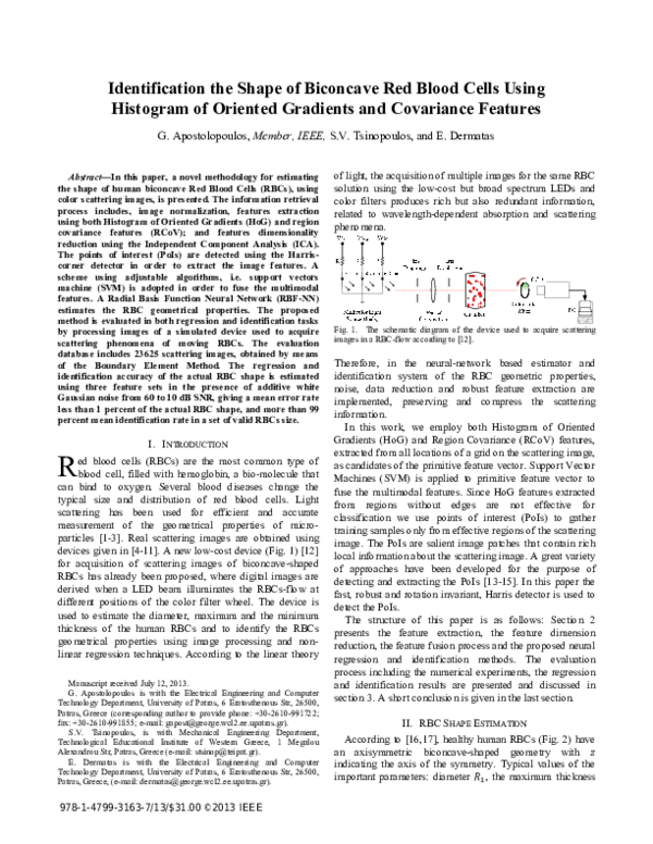 (PDF) Identification the shape of biconcave Red Blood Cells using ...