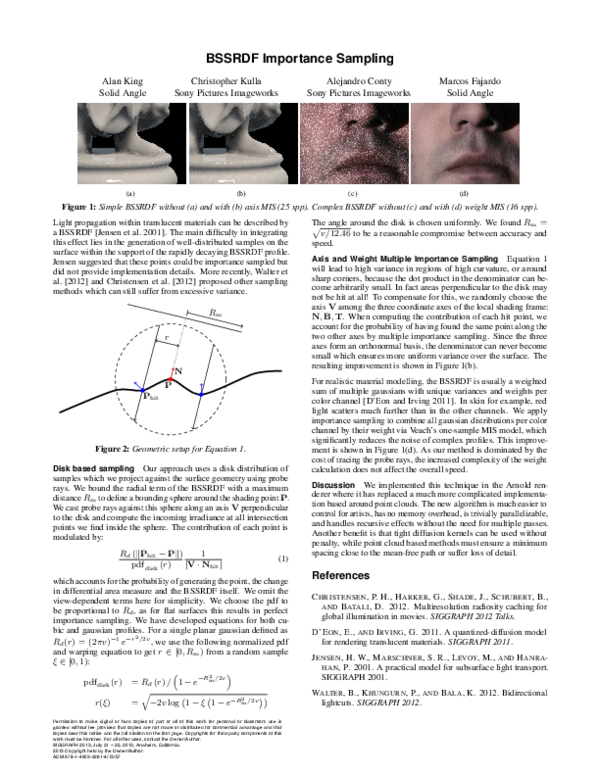 (PDF) BSSRDF importance sampling