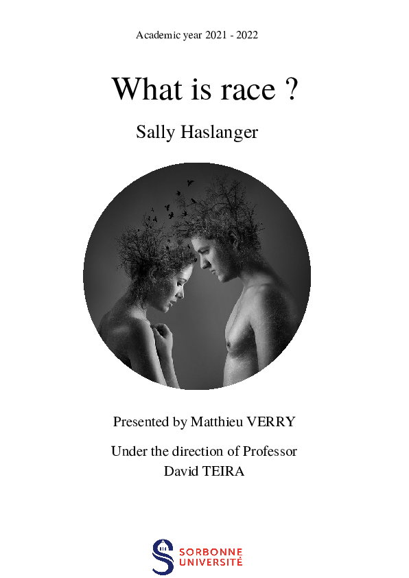(PDF) The race - Sally Haslanger