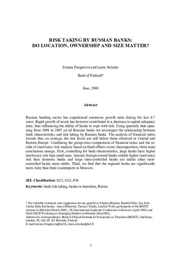 (PDF) Bank of Finland*