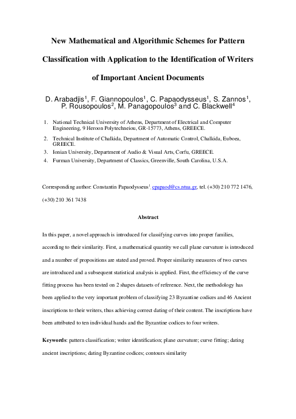 (PDF) New Mathematical and Algorithmic Schemes for Pattern ...