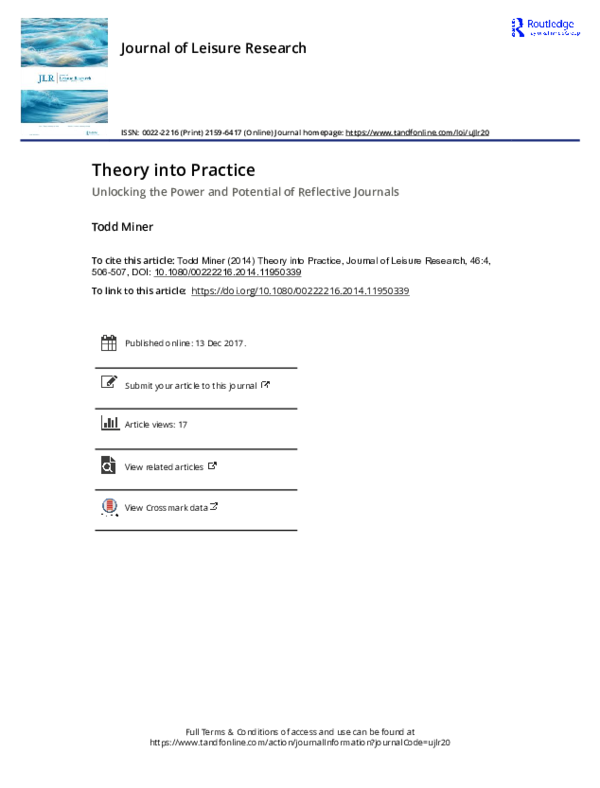 (PDF) Theory into Practice