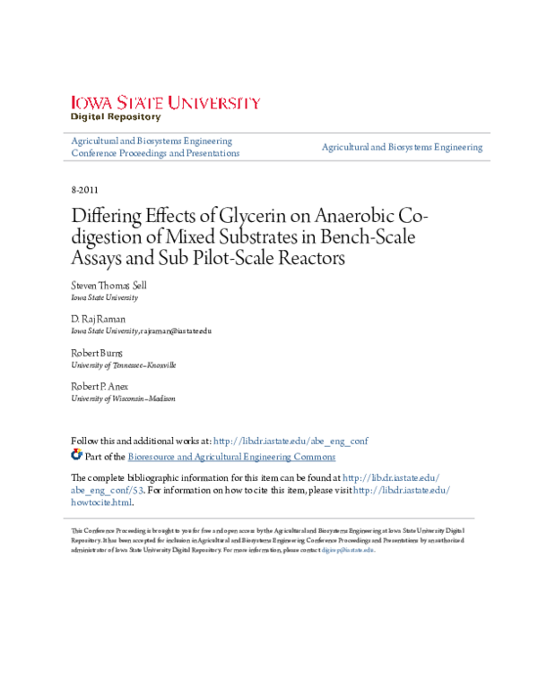 (PDF) Differing Effects of Glycerin on Anaerobic Co-digestion of Mixed ...