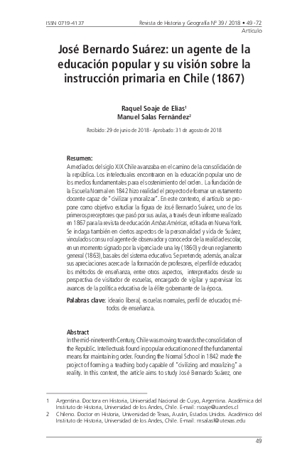 (PDF) José Bernardo Suárez: un agente de la educación popular y su ...