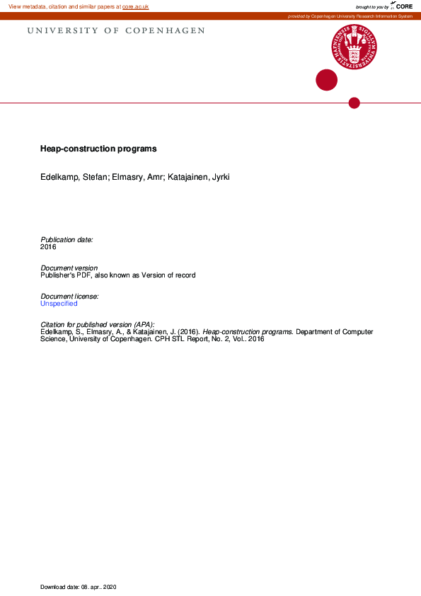 (PDF) Heap-construction programs