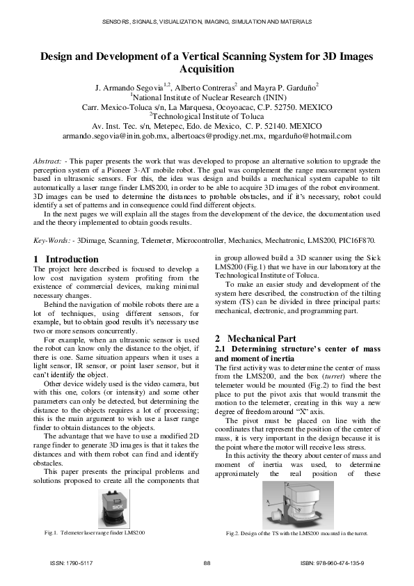 (PDF) Design and development of a vertical scanning system for 3D ...