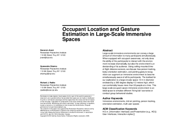 (PDF) Occupant Location and Gesture Estimation in Large-Scale Immersive ...