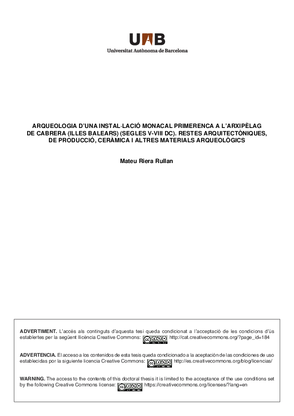 (PDF) Arqueologia d’una instal·lació monacal primerenca a l’arxipèlag ...