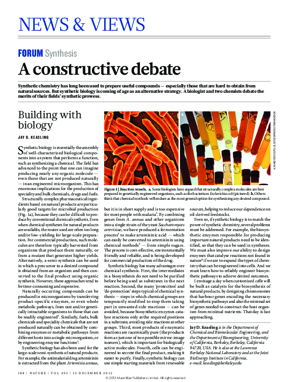 (PDF) Synthesis: A constructive debate