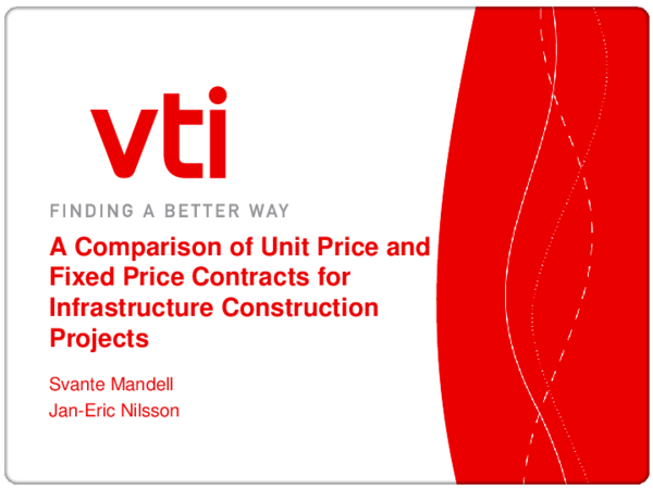 (PDF) A Comparison of Unit Price and Fixed Price Contracts for ...
