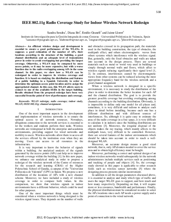 (PDF) IEEE 802.11g Radio Coverage Study for Indoor Wireless Network ...
