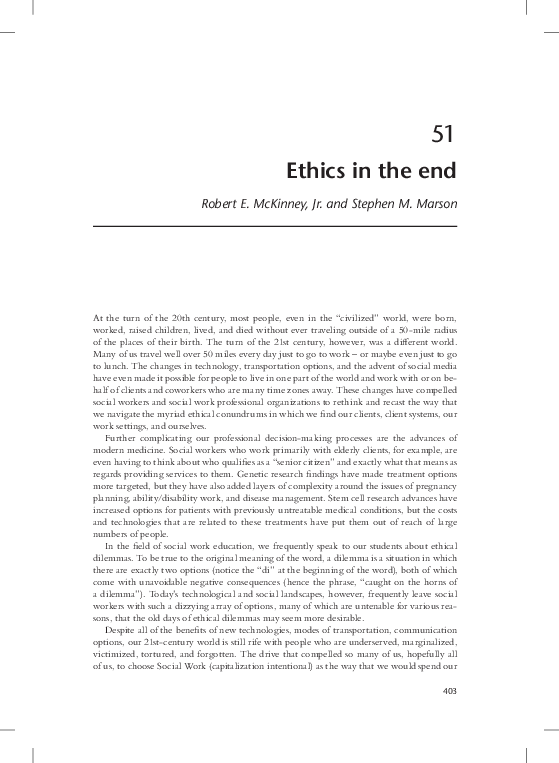 (PDF) Ethics in the end | Stephen Marson - Academia.edu