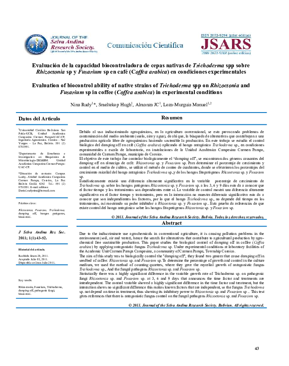(PDF) Evaluación de la capacidad biocontroladora de metabólicos de ...