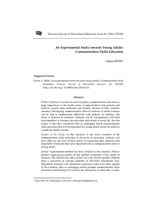 (PDF) An Experimental Study towards Young Adults: Communication Skills ...