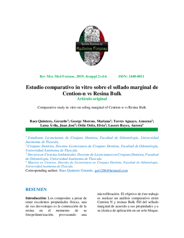 (PDF) Estudio comparativo in vitro sobre el sellado marginal de Cention ...