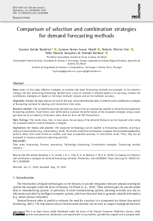 Pdf Comparison Of Selection And Combination Strategies For Demand