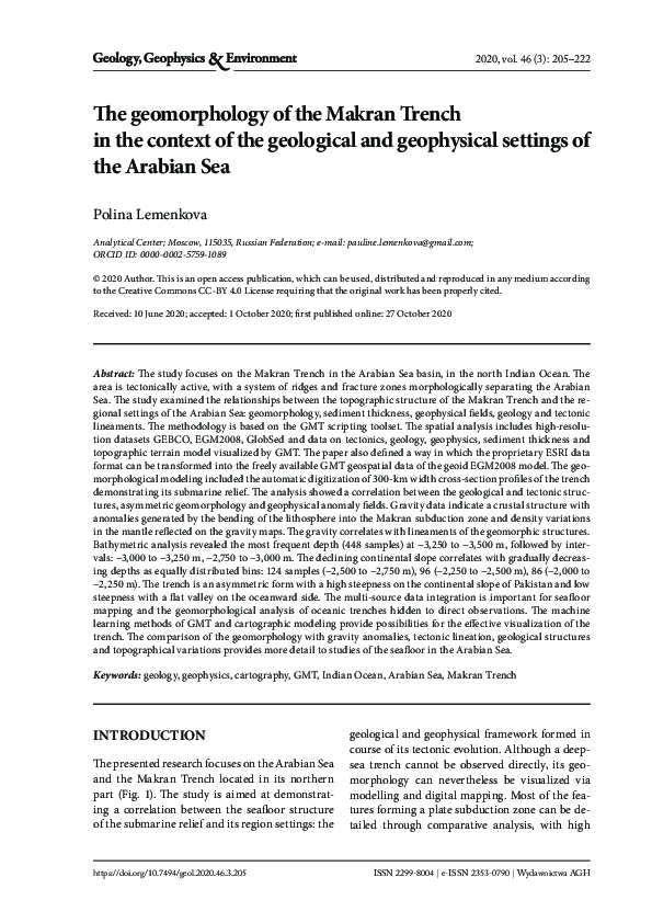 (PDF) Relationship between geomorphology of the ocean seafloor with the ...