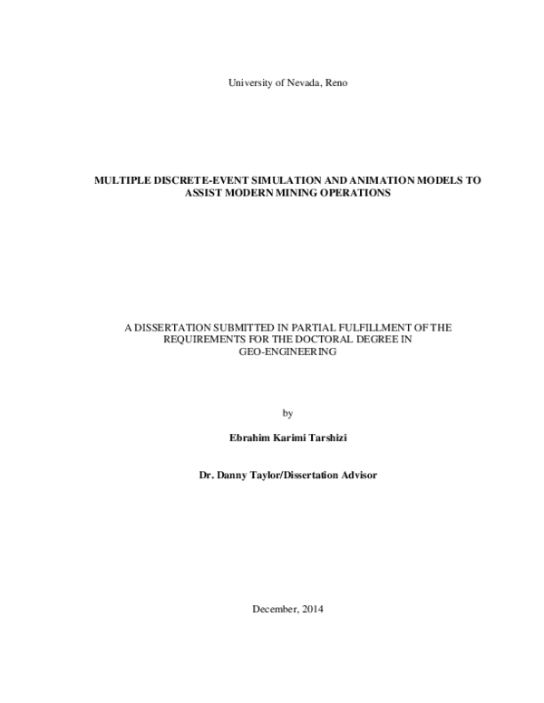 (PDF) Multiple discrete-event simulation and animation models to assist ...