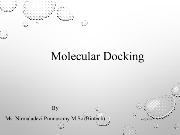 (PDF) Molecular Docking