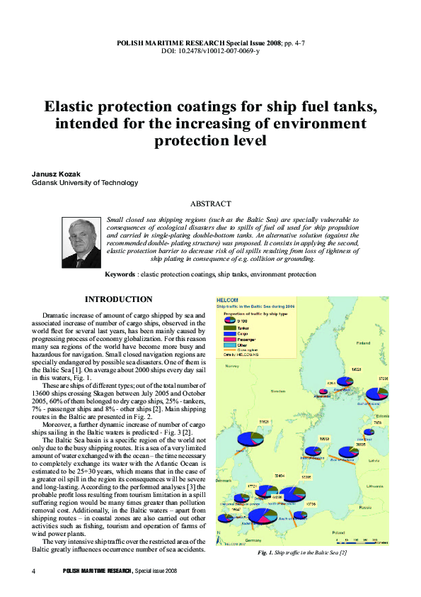 (PDF) Elastic protection coatings for ship fuel tanks, intended for the ...