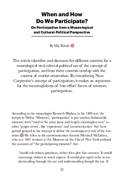 (PDF) When and How Do We Participate