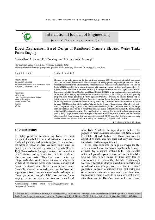 (PDF) Direct Displacement Based Design of Reinforced Concrete Elevated ...