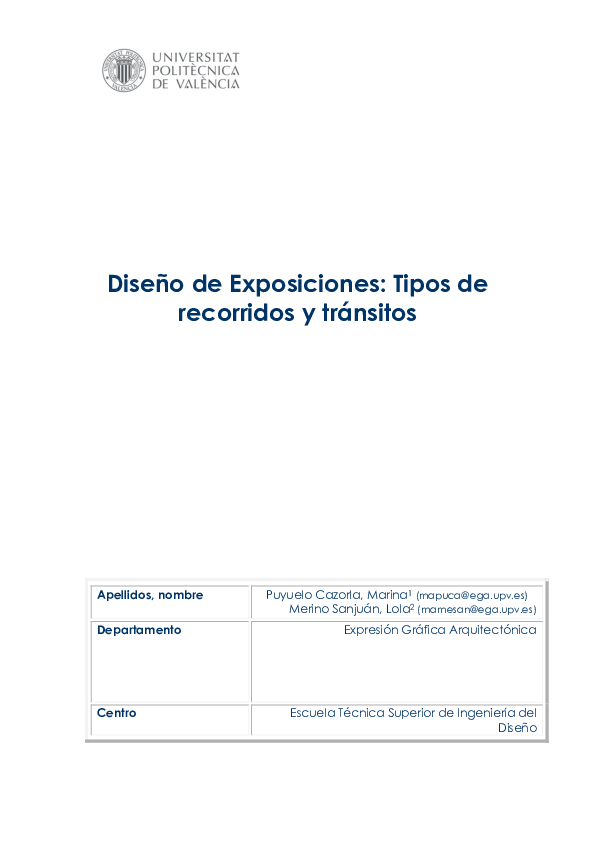(PDF) Diseño de Exposiciones: Tipos de recorridos y tránsitos