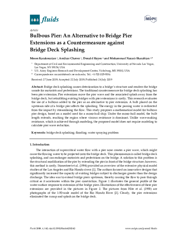 (PDF) Bulbous Pier: An Alternative to Bridge Pier Extensions as a ...