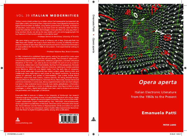 (PDF) Opera aperta. Italian Electronic Literature From the 1960s to the ...