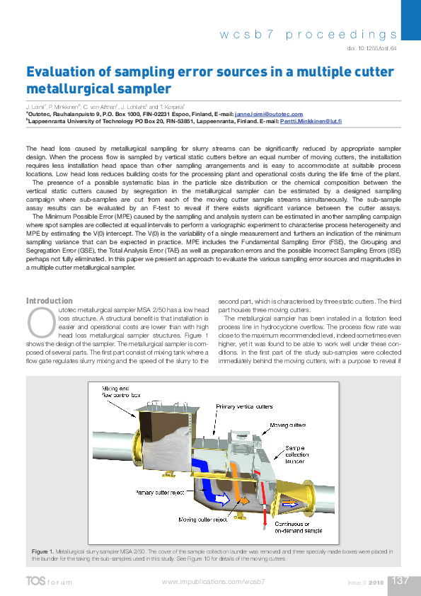 (PDF) Evaluation of sampling error sources in a multiple ...