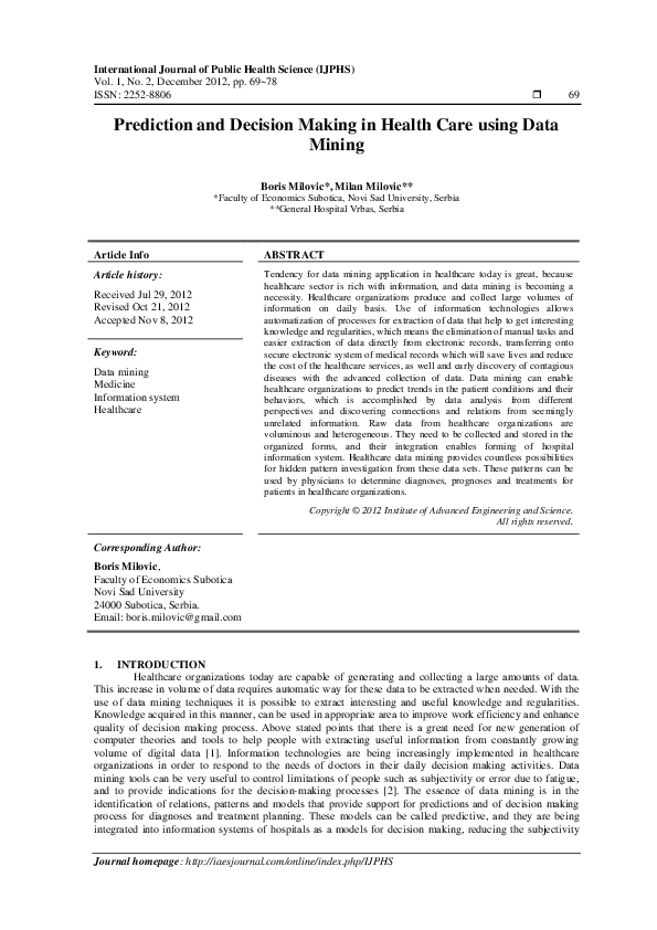 (PDF) Article Info ABSTRACT Article history | Boris Milovic - Academia.edu