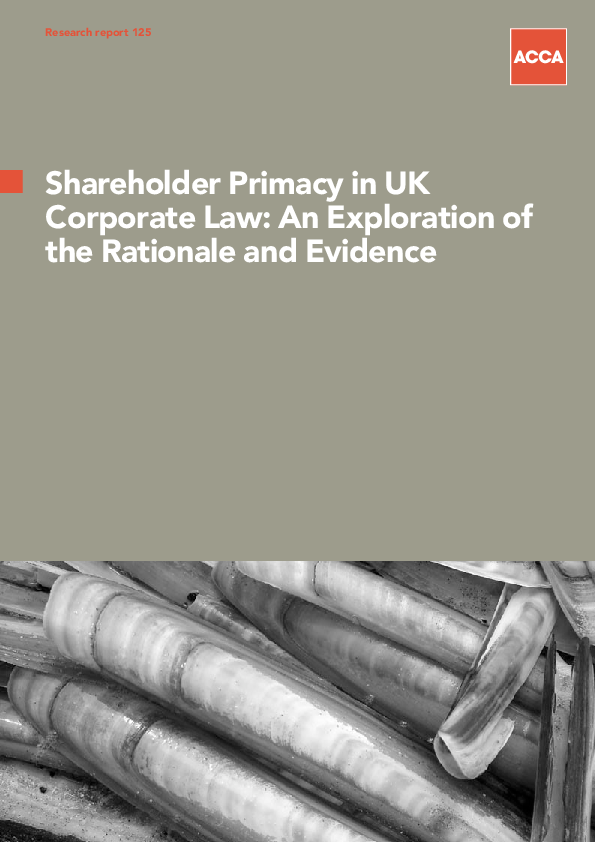 (PDF) Shareholder primacy in UK corporate law: an exploration of the ...