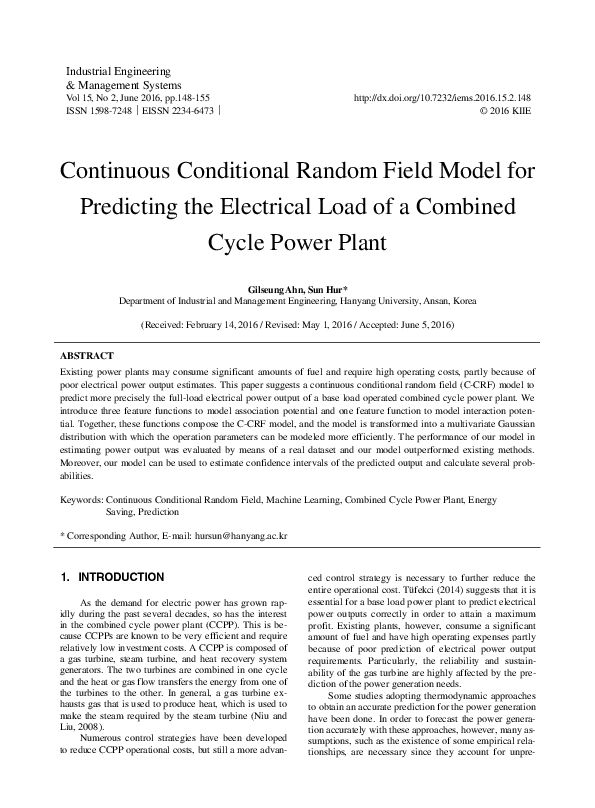 (PDF) Continuous Conditional Random Field Model for Predicting the ...