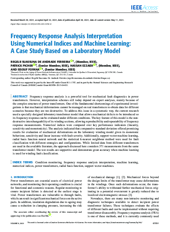 (PDF) Frequency Response Analysis Interpretation Using Numerical Indices and Machine Learning: A ...