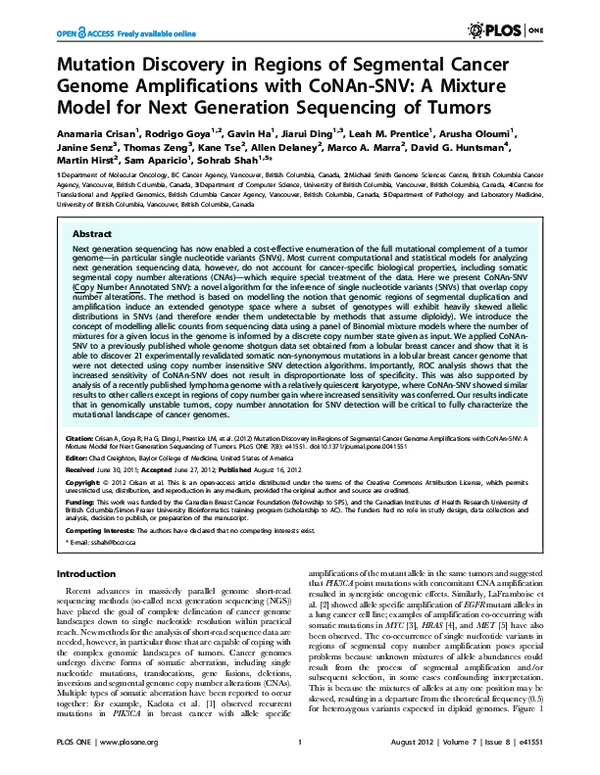 (PDF) Mutation Discovery in Regions of Segmental Cancer Genome ...