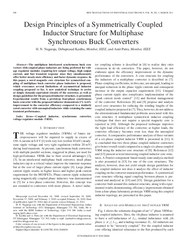 (PDF) Design Principles of a Symmetrically Coupled Inductor Structure ...