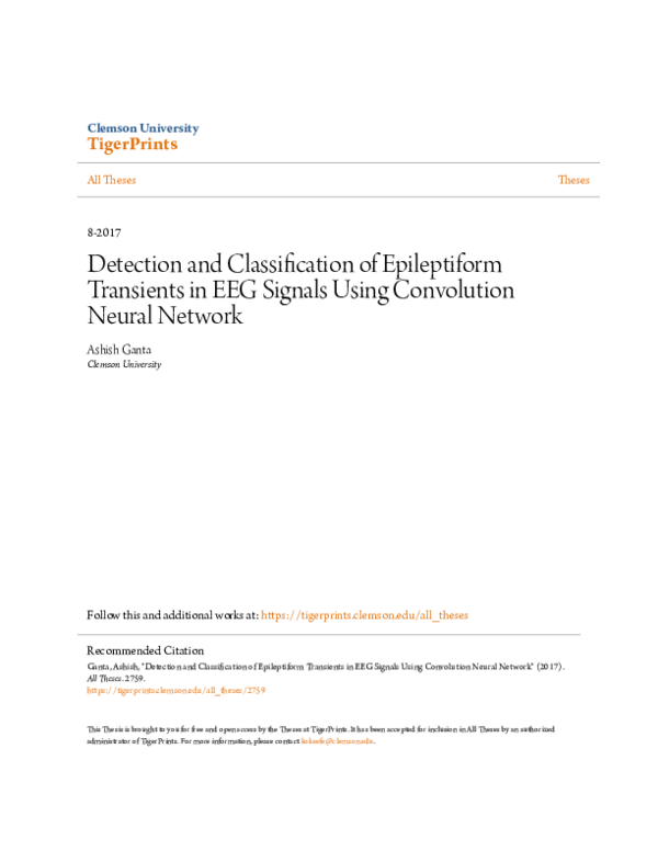 (PDF) Detection and Classification of Epileptiform Transients in EEG Signals Using Convolution ...