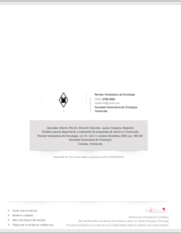 (PDF) Modelos Para El Seguimiento y Evaluación De Programas