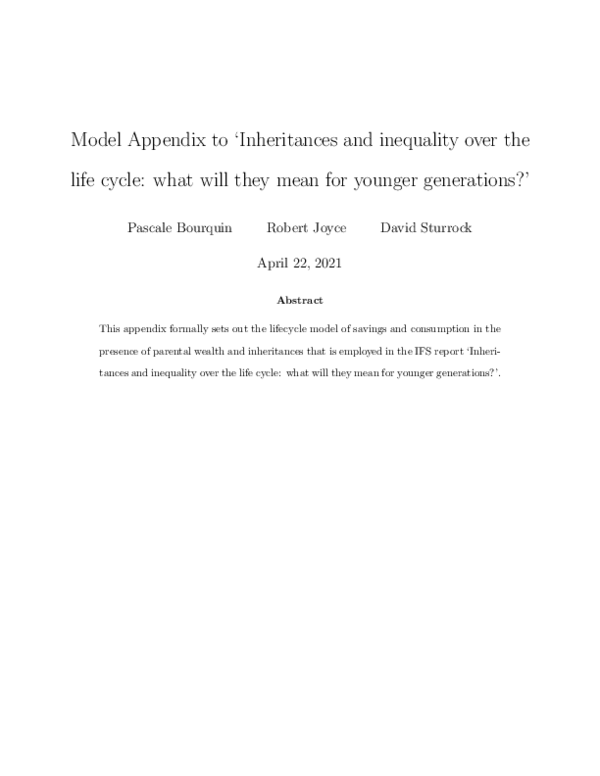 (PDF) Inheritances and inequality over the life cycle: what will they ...