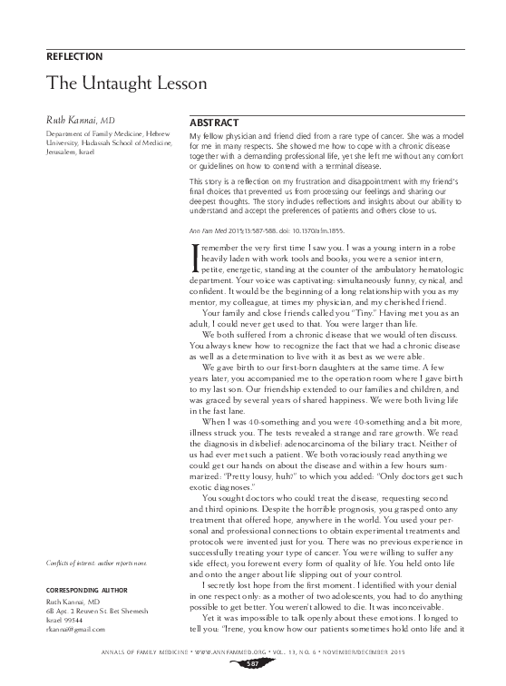 (PDF) The Untaught Lesson