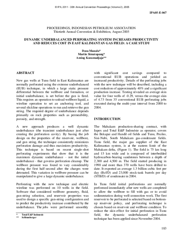(PDF) Dynamic Underbalanced Perforating System Increases Productivity ...